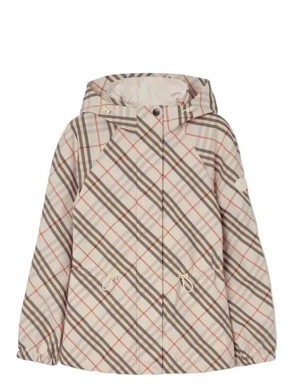 Burberry Reversible Check Hooded Jacket - Pebble Beige
