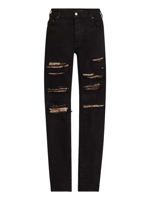 Amiri Boucle Thrasher Skinny Jeans - Black Od