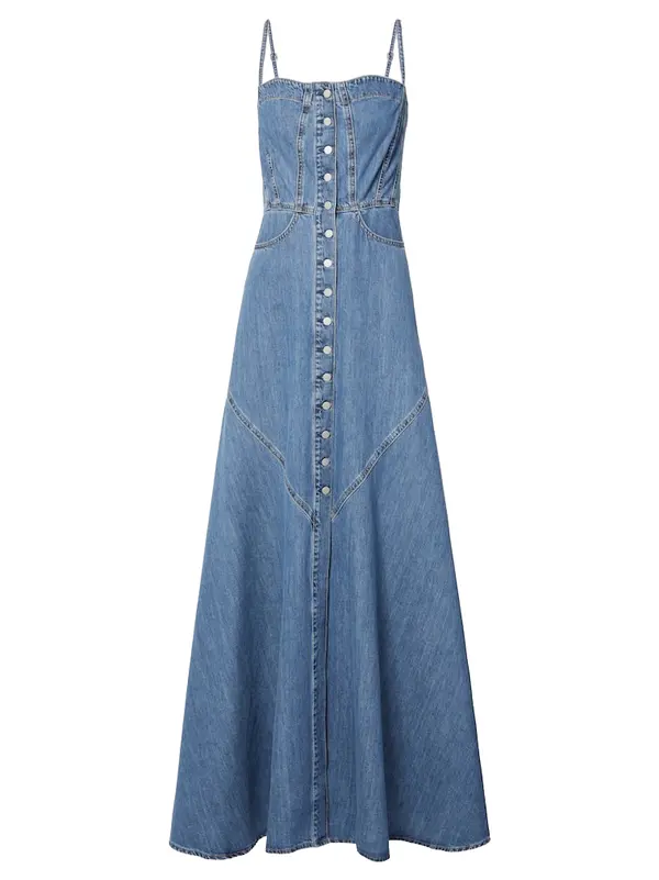 Ag Seville Denim Maxi Dress - Blue