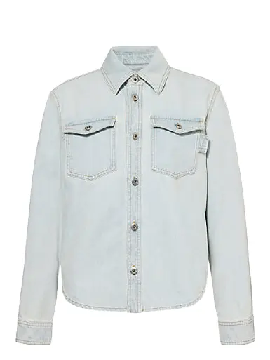 Bottega Veneta Denim Trucker Jacket - Light Blue