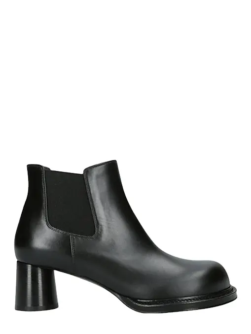 Bottega Veneta Cliff Leather Heeled Ankle Boots - Black