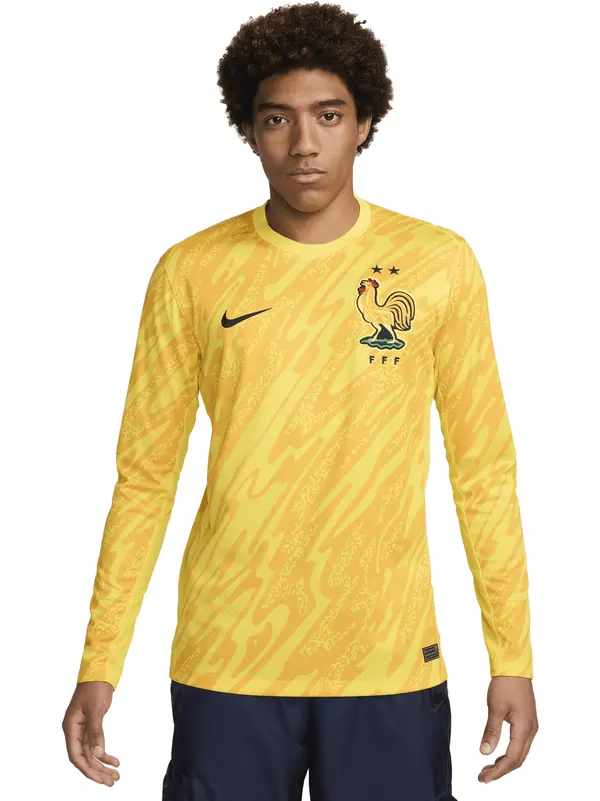 Nike Fff 2024/25 Stadium Goalkeeper Dri-fit Soccer Replica Jersey - Yellow