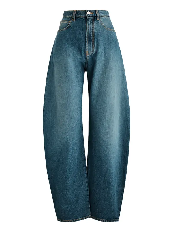 Alaïa Barrel-leg Jeans - Denim