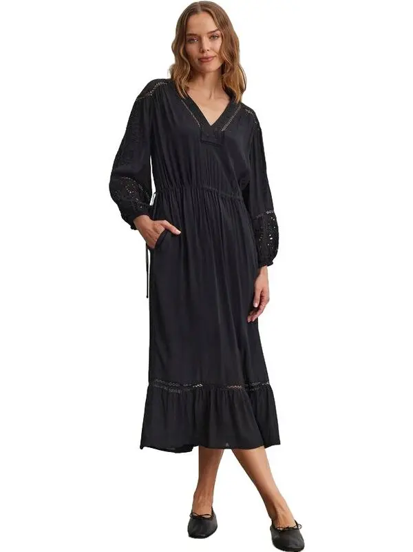 Velvet By Graham & Spencer Arina Viscose Dress - Black