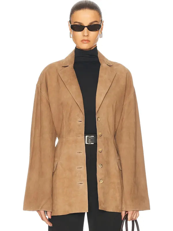 EAVES Salta Suede Jacket - Tan