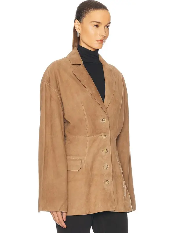 EAVES Salta Suede Jacket - Tan