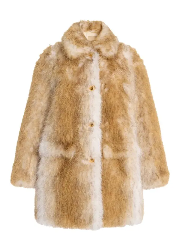 Prada Faux Fur Coat - Multi