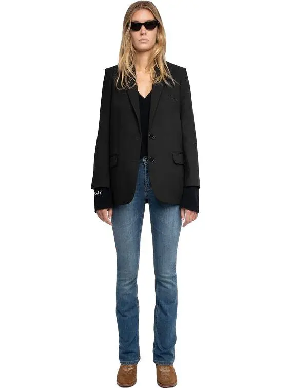 Zadig&Voltaire Viva Strass Star Blazer - Black