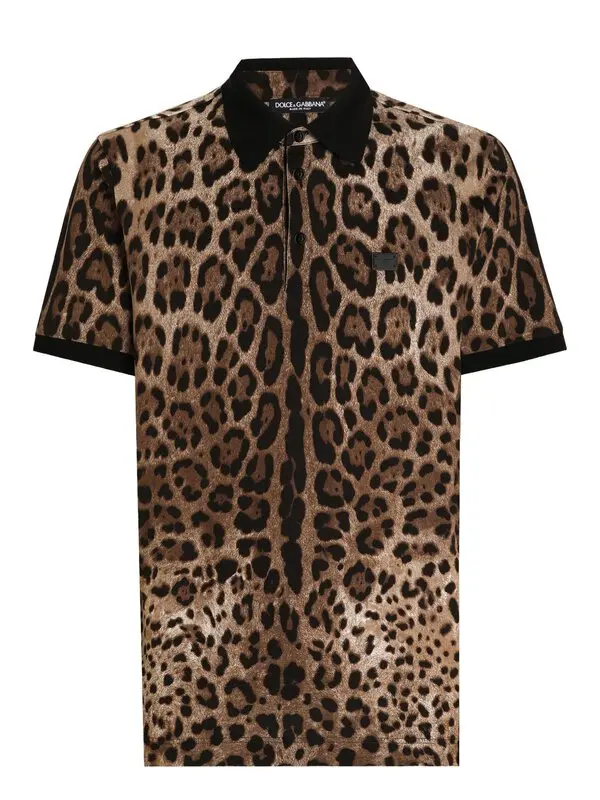 Dolce & Gabbana Cotton Polo-shirt With Leopard - Print