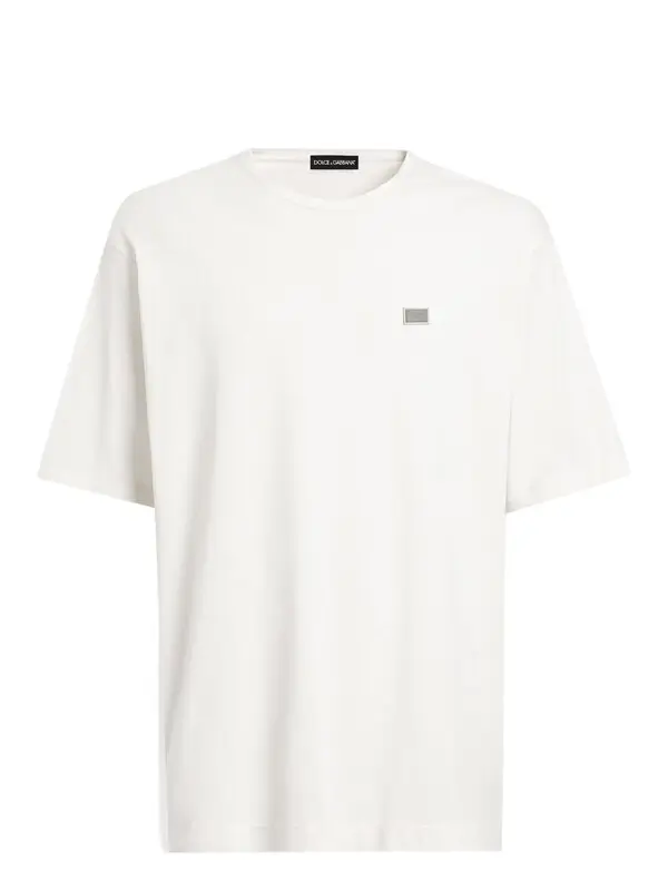 Dolce & Gabbana Cotton T-shirt With Tag - Cream