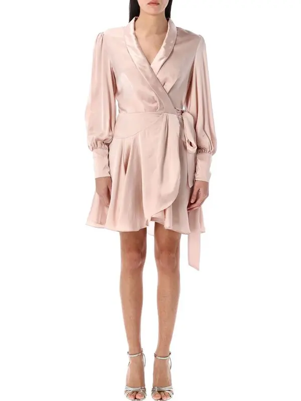 Zimmermann Wrap Mini Dress - Petal