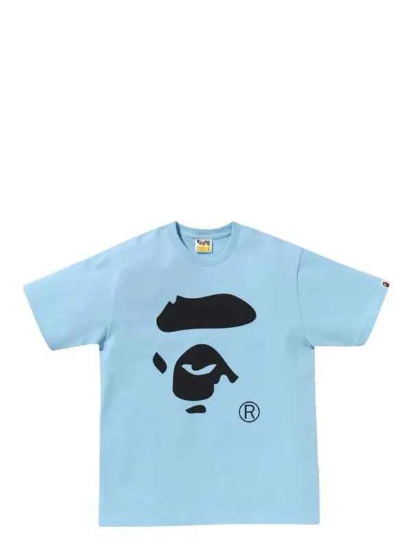 A BATHING APE Ape Face Tee Shirt - Sax