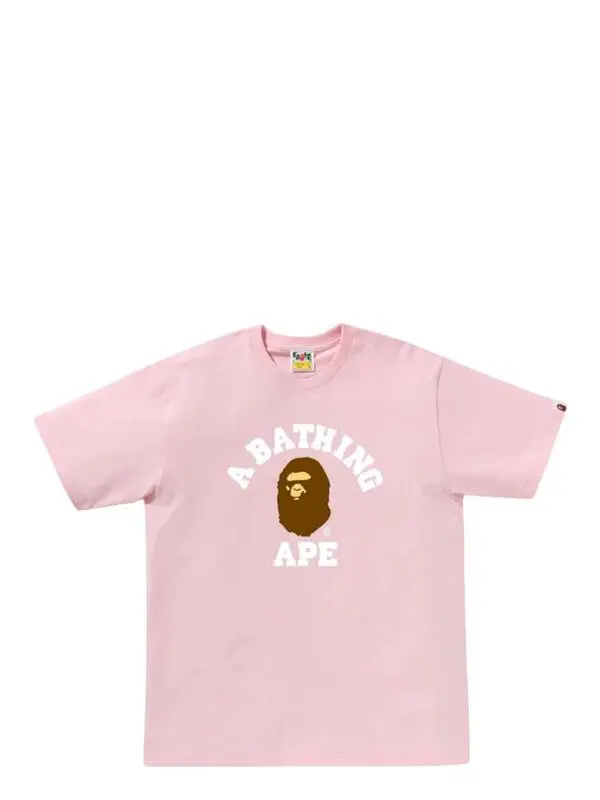 A BATHING APE College Tee Shirt - Pink