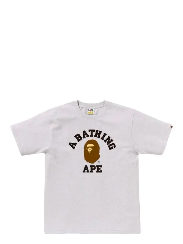 A BATHING APE College Tee Shirt - Grey