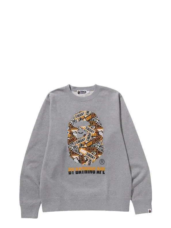 BAPE X Grip Swany Crewneck Sweatshirt - Grey