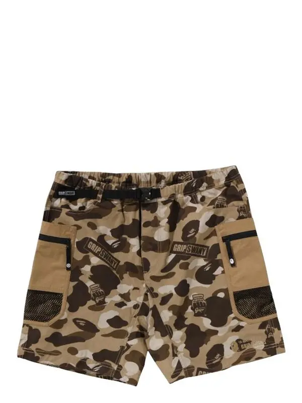 BAPE X Grip Swany Gr Camo Fireproof Gear Buggy Shorts - Beige