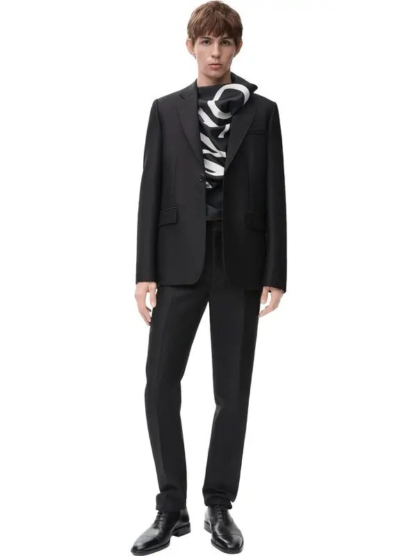Loewe Jacket In Wool And Silk - Black