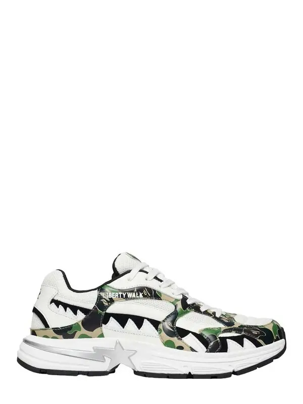 BAPE A Bathing Ape Shark Sta Liberty Walk Sneakers - Green