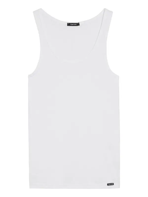 TOM FORD Ribbed Jersey Tank - White