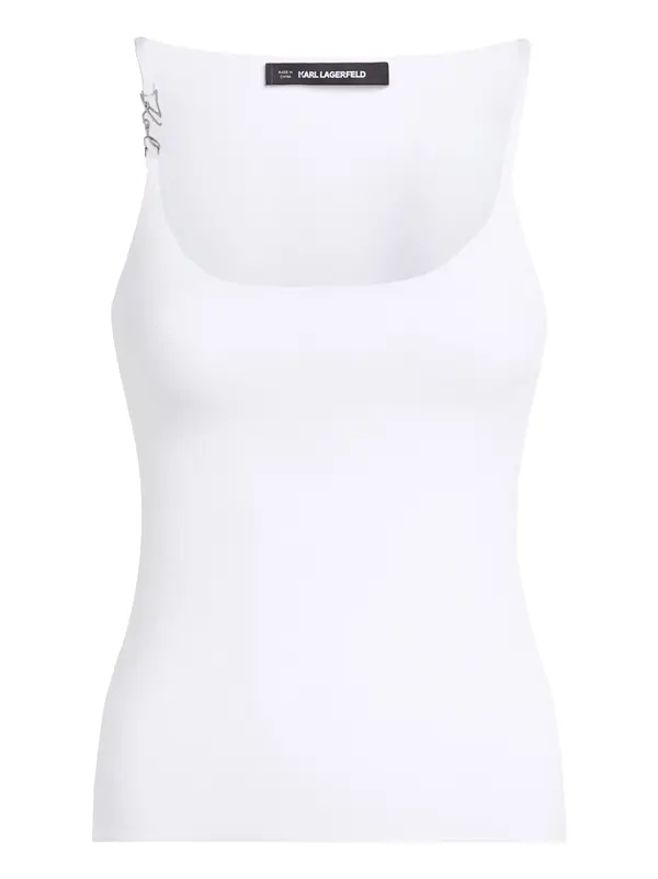 Karl Lagerfeld Knitted Tank Top - White