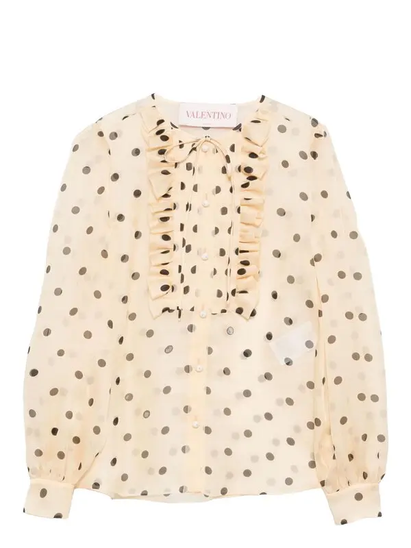 Valentino Garavani Polka Dot Blouse - Neutrals