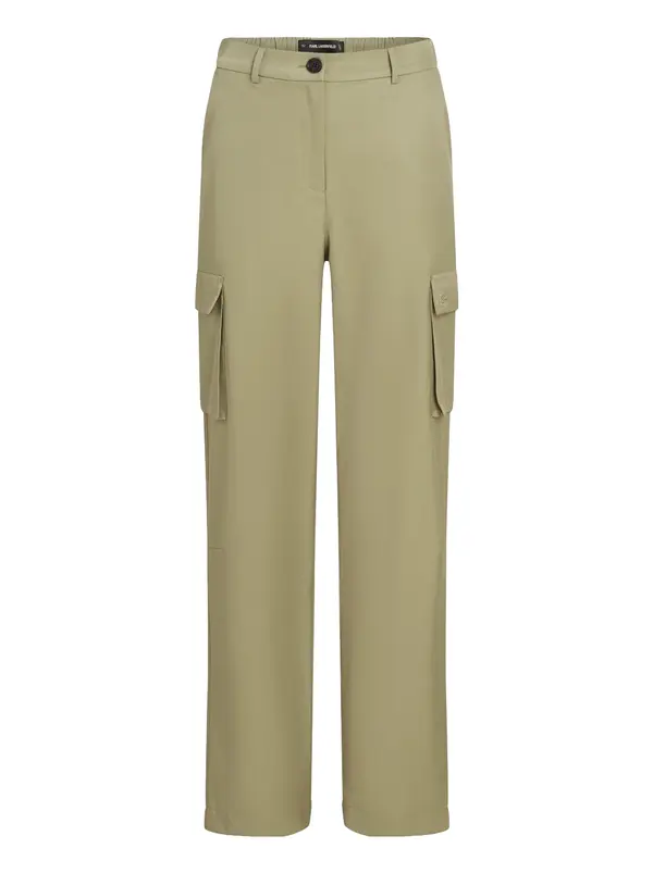 Karl Lagerfeld Cotton-blend Cargo Trousers - Green