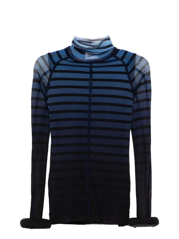 Jean Paul Gaultier 3d Striped Top - Blue