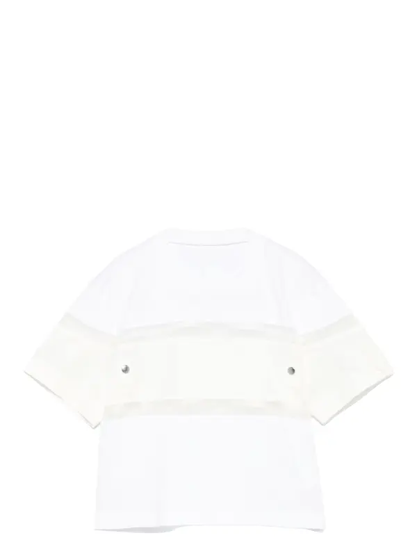 Sacai Contrast-panel T-shirt - White