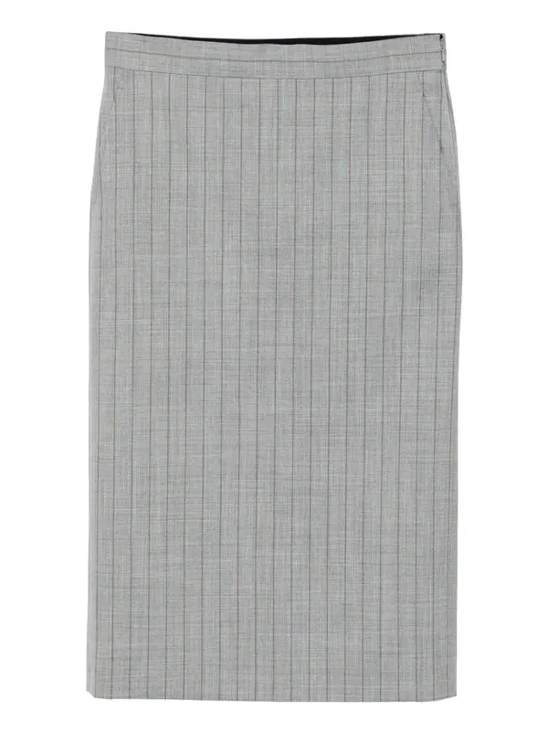 Moschino Checked Midi Skirt - Grey