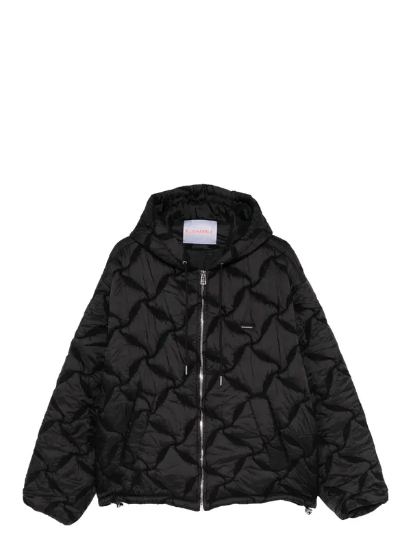 BLUEMARBLE Hooded Quilted Bomber Jacket - Black