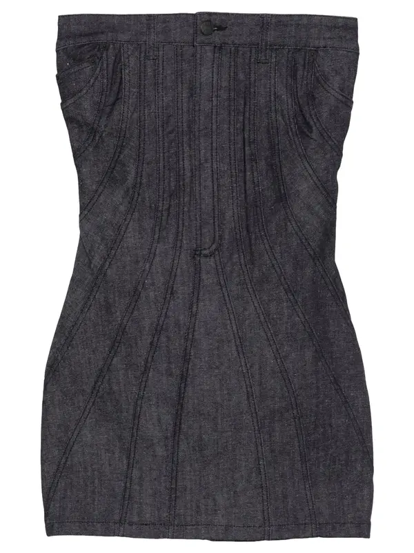 MUGLER Strapless Mini Dress - Black
