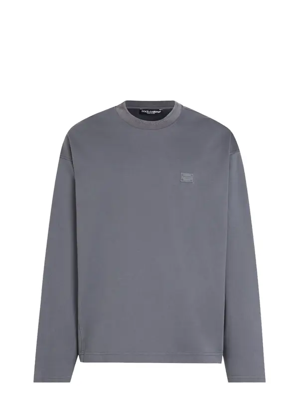 Dolce & Gabbana Cotton Jersey Sweatshirt - Grey