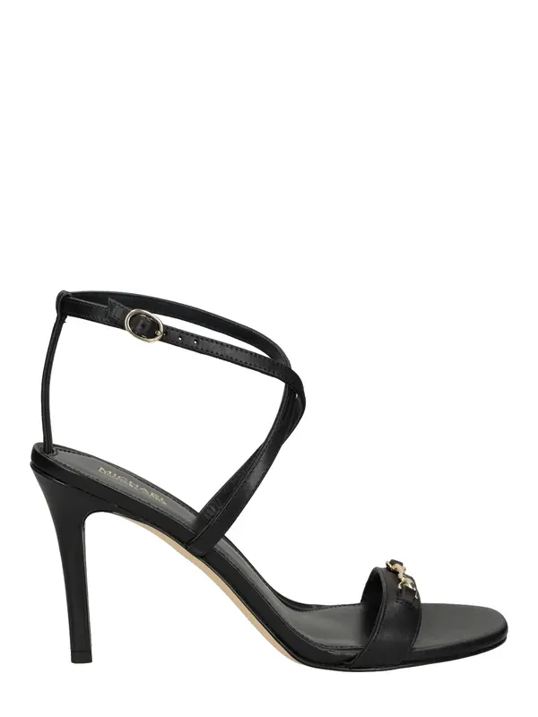 Michael Kors 90mm Logo-plaque Sandals - Black