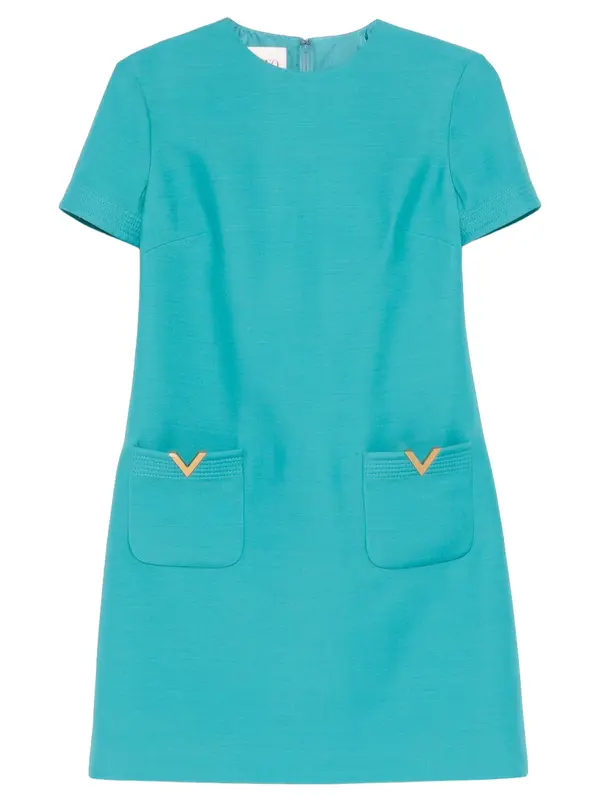 Valentino Garavani Vgold Mini Dress - Blue