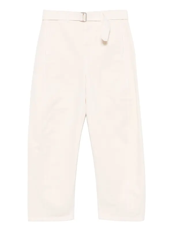 LEMAIRE Twisted Belted Trousers - Neutrals