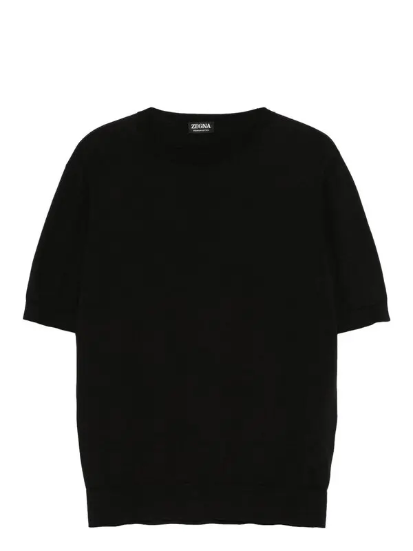 Zegna Knitted T-shirt - Black
