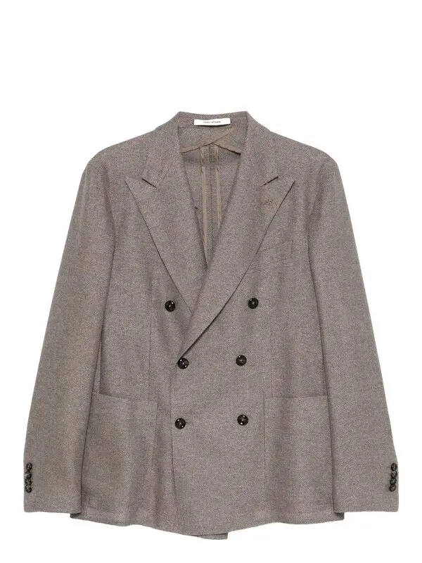 Tagliatore Mélange-effect Blazer - Grey