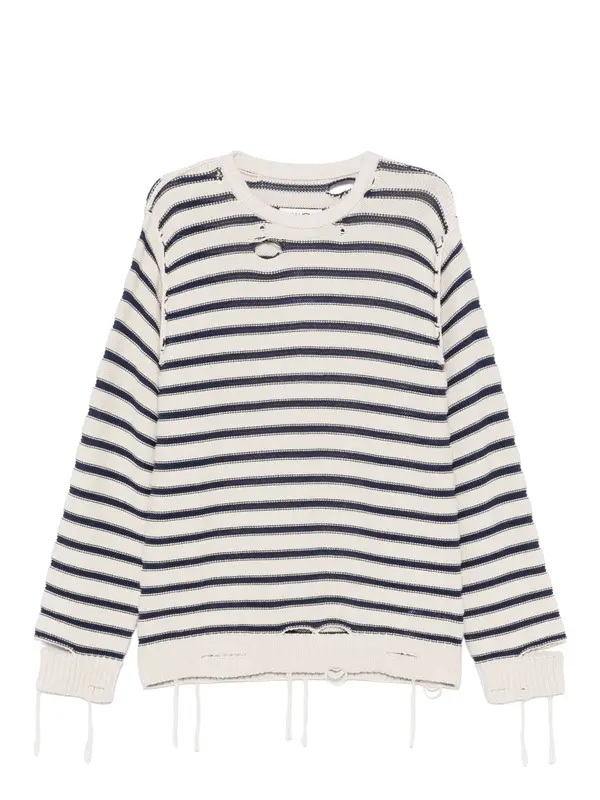 MAISON MARGIELA Striped Sweater - Neutrals