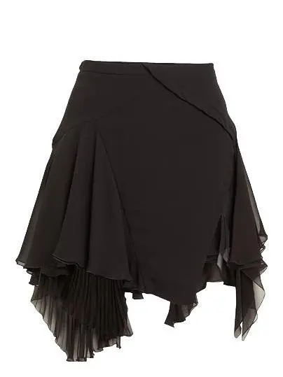 Versace Mini Asymmetric Skirt - Black