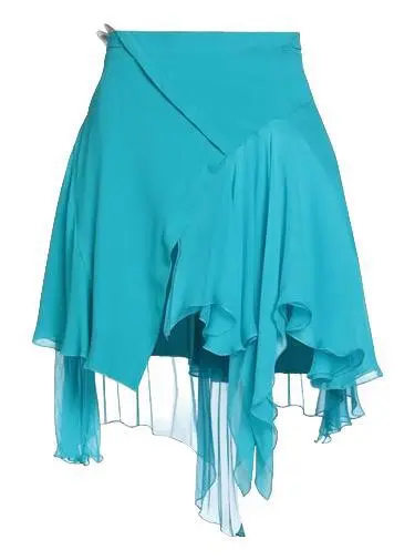 Versace Mini Skirt Size Silk - Turquoise