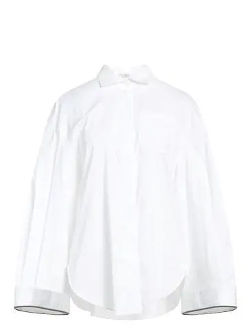 Brunello Cucinelli Poplin Shirt With Appliqués - White