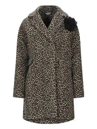 Liu Jo Leopard-print Double-breasted Coat - Sand
