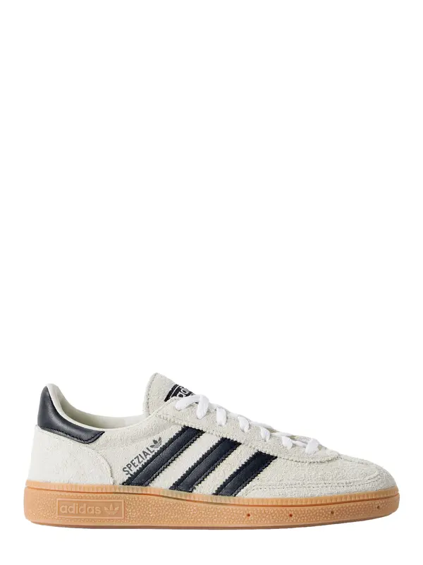 Adidas Originals By Alexander Wang Handball Spezial Leather-trimmed Suede Sneakers - Gray