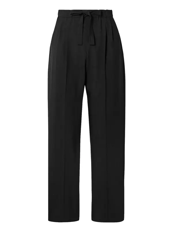 Max Mara Edere Pleated Tapered Pants - Black