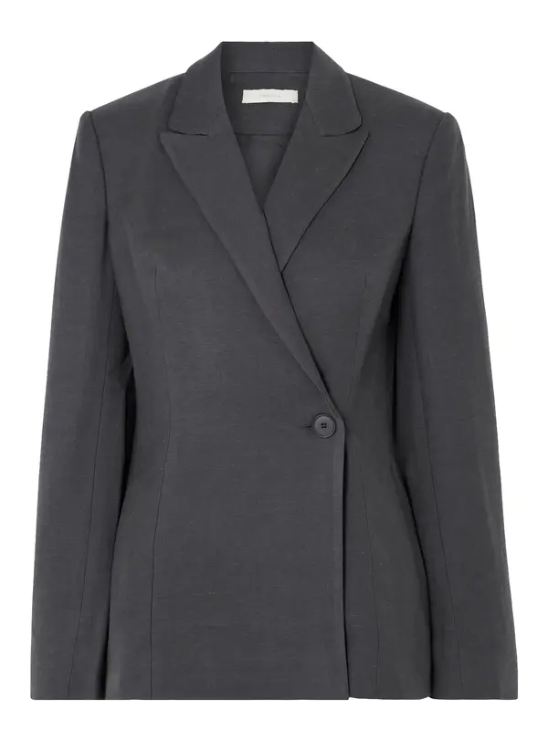 Faithfull The Brand Enna Asymmetric Blazer - Gray