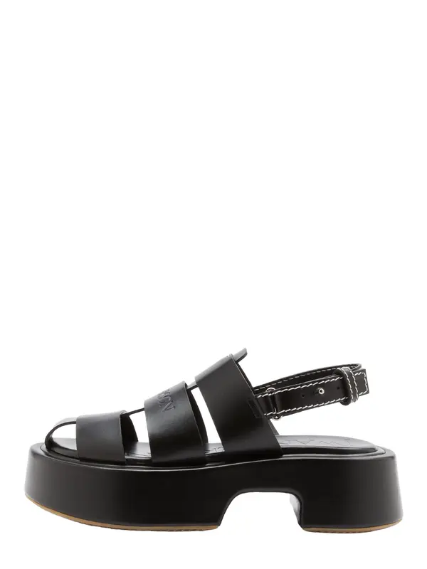JW Anderson Stripe Platform Sandals - Black