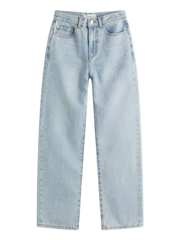 DUNST Essential Straight Full Length Jeans - Light Blue