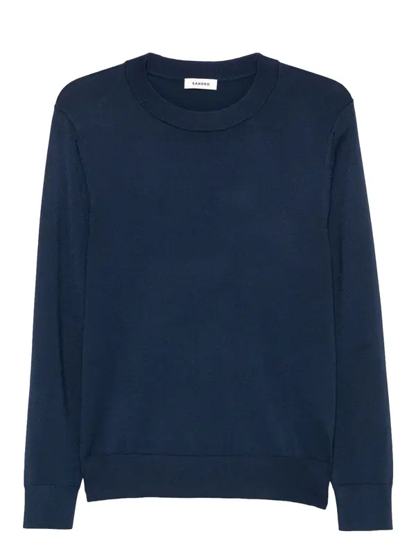 Sandro Fine-knit Sweater - Blue