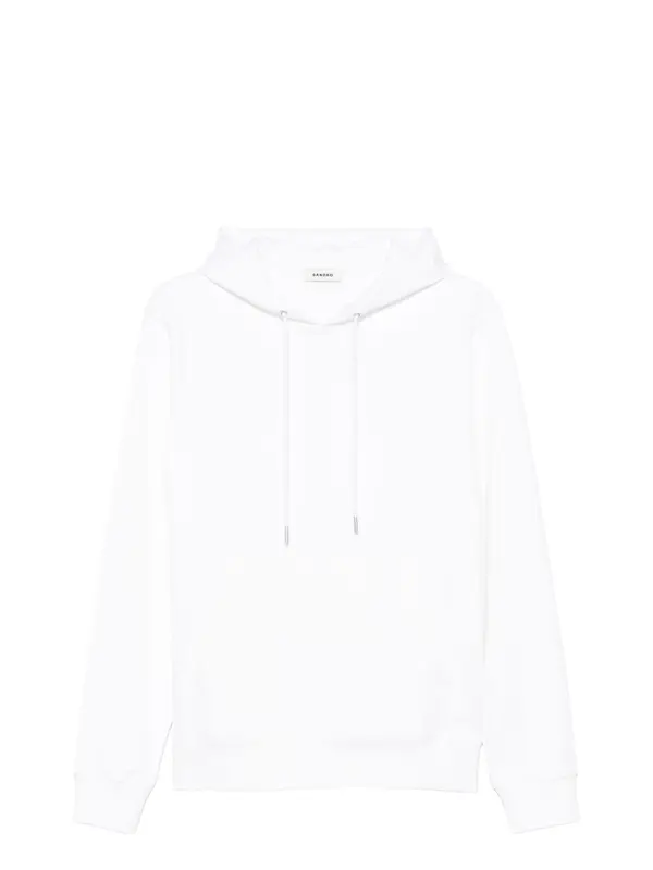 Sandro Rubberised-logo Hoodie - White