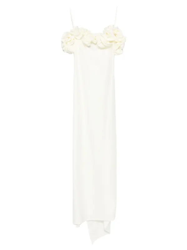 Coperni Ruffled Maxi Dress - White